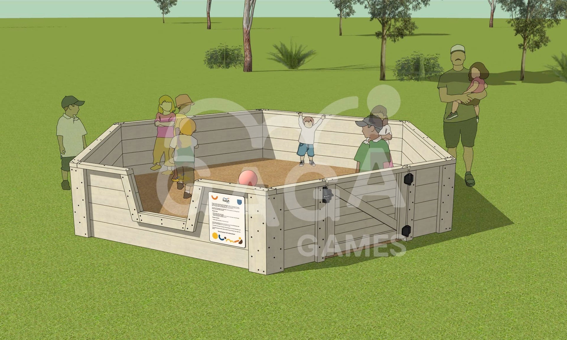 Inclusive Gaga Ball Pit with Wheelchair Access | Fun & Durable Play ...